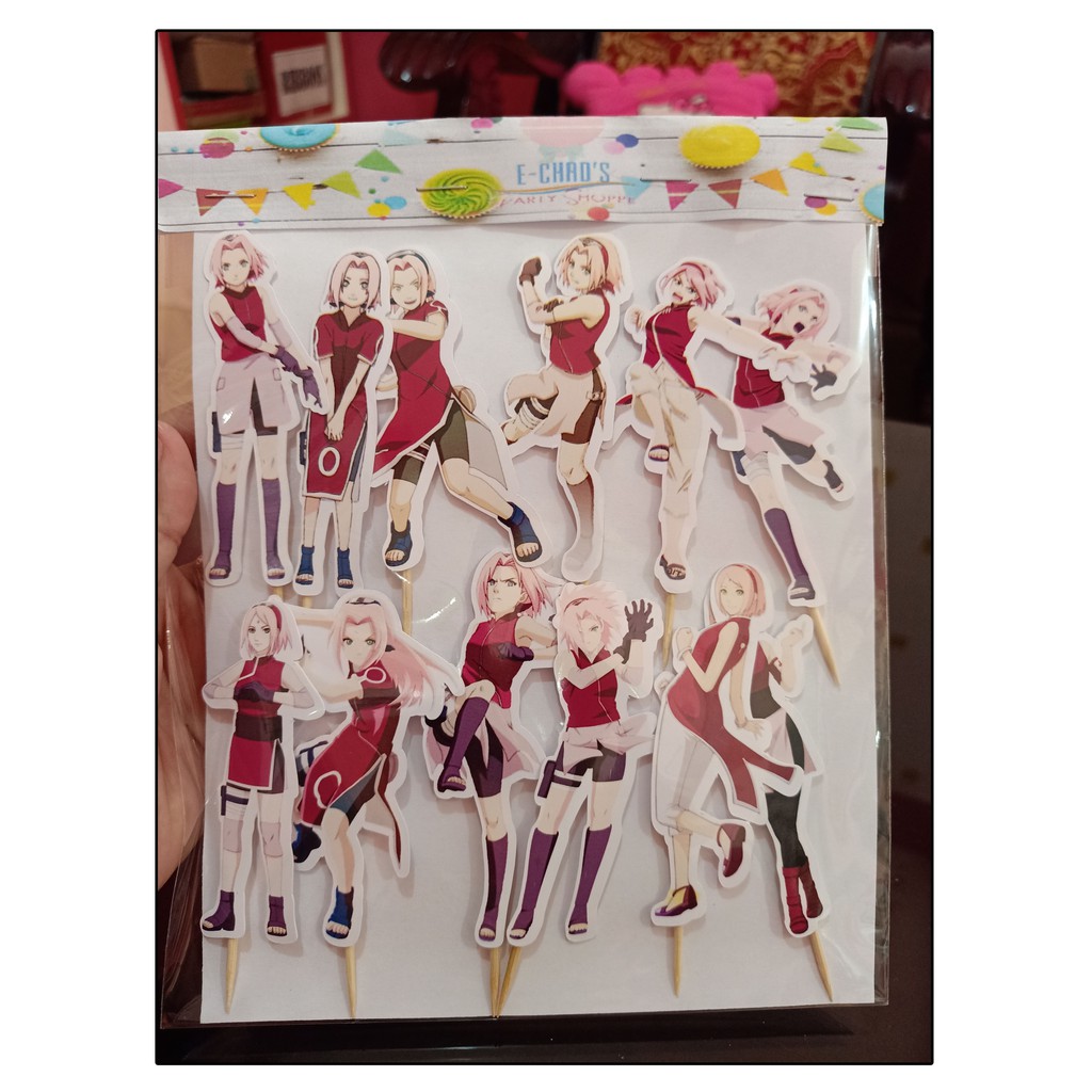 SAKURA NARUTO SHIPPUDEN Cupcake Topper | Shopee Philippines