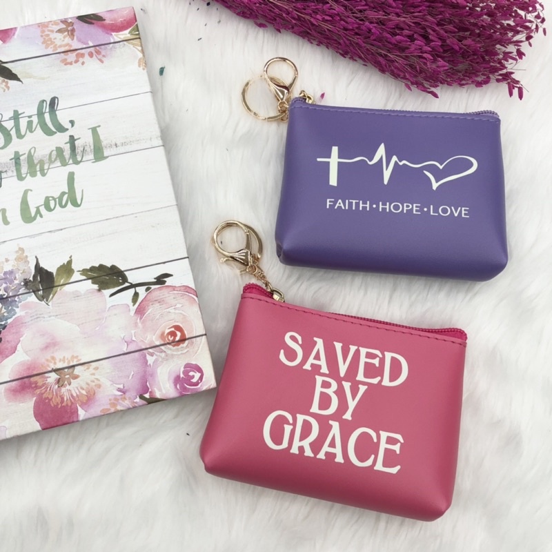 Coinpurse Bible Verse Coin holder Plain purses coinpurse pantone colors ...