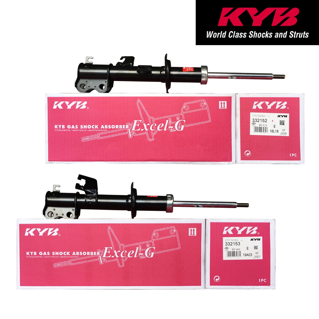 KYB 332152/332153 for Nissan Almera 1.2, 1.5 2013 - 2021 Set of 2 Front Gas Shock Absorber ...