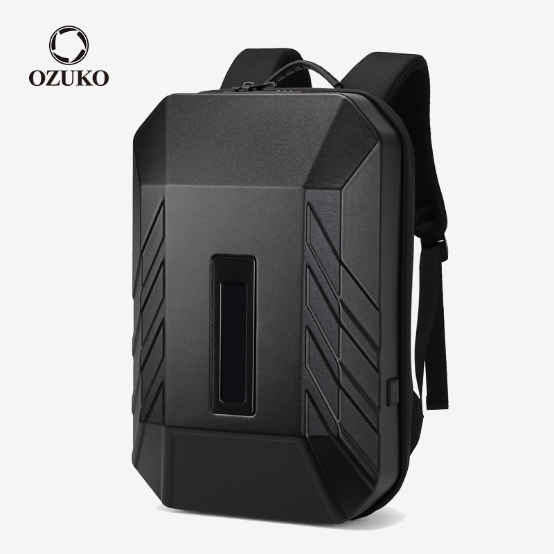 OZUKO Hard Shell USB Charging Men Laptop Backpack | Shopee Philippines