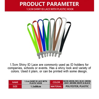 (5pcs) 1.5cm Stripe Id Lace & Shiny ID Lace Ready to Use ID Lanyard ...