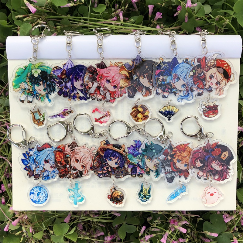 Game Genshin Impact Yae Miko Kaedehara Kazuha Xiao Barbatos Keychain ...