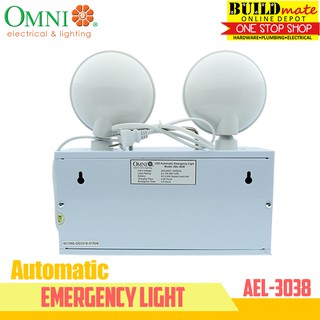 Omni Automatic Emergency Light AEL-3038 •BUILDMATE• | Shopee Philippines