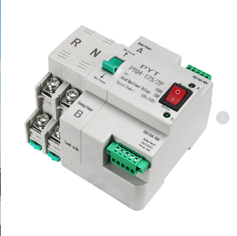 MCB type Dual Power Automatic transfer switch ATS 2P 63A 100A ATS Circuit Breaker Electrical ...