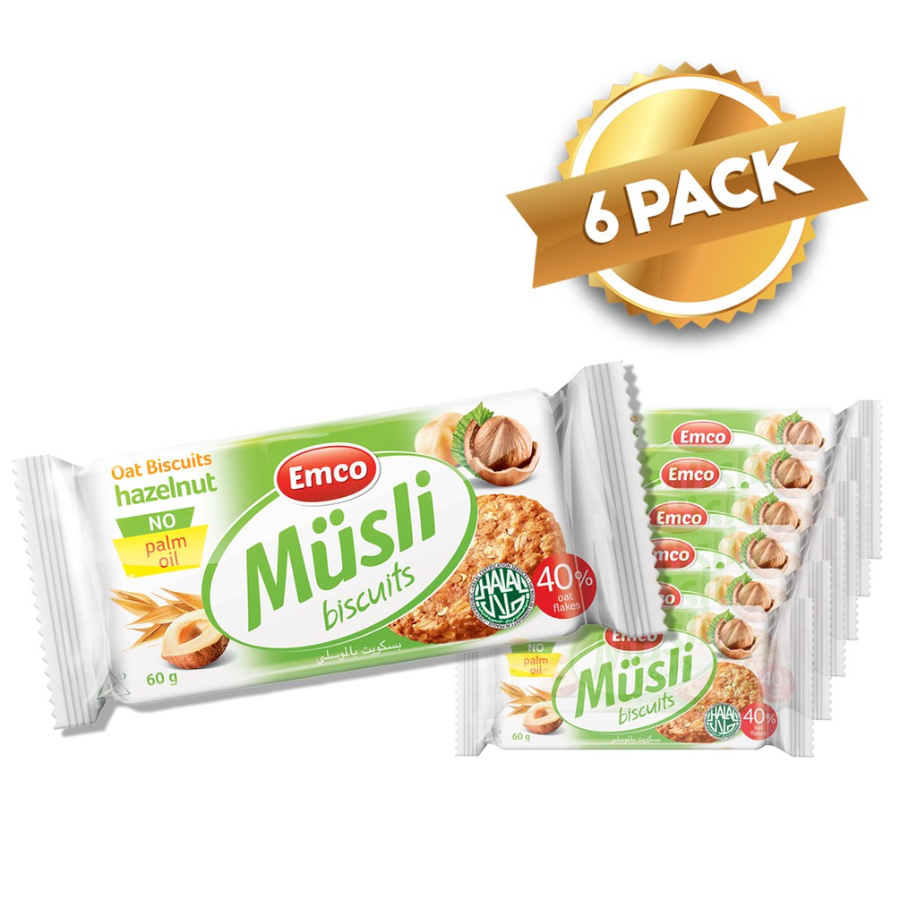 Musli Hazelnut Oat Biscuits 60g (6 Packs) | Shopee Philippines