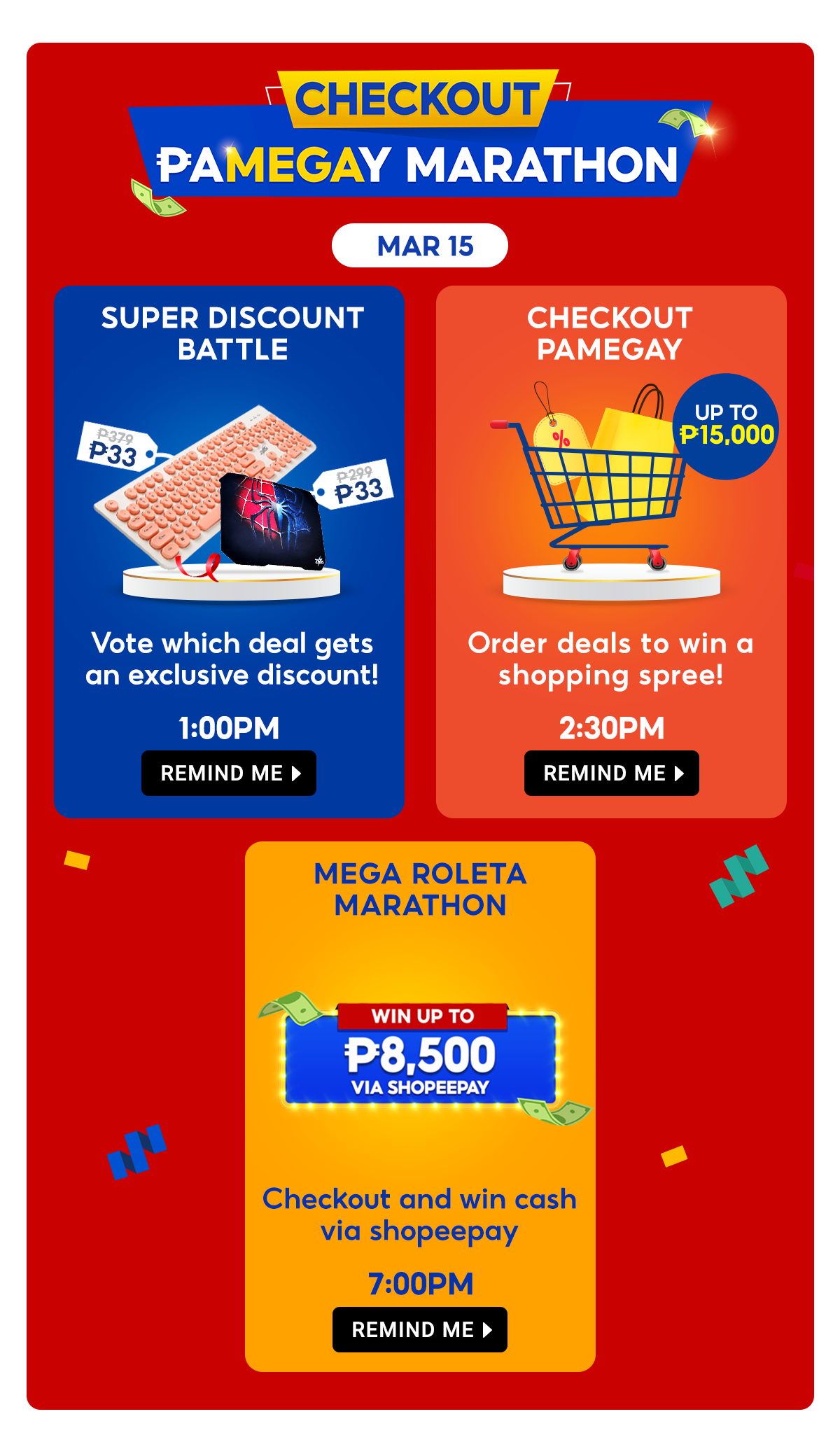 Win coins daily when you watch our streams on Shopee Live!
