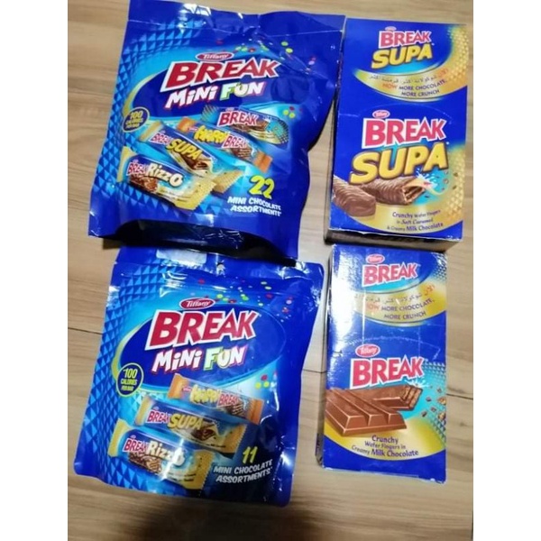 Tiffany Break Mini Fun, Crunchy Wafer Fingers in Creamy Milk Chocolate ...