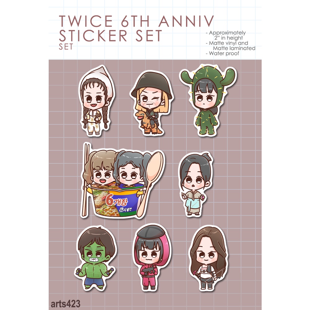 (SET) TWICE 6th anniversary sticker set | Shopee Philippines