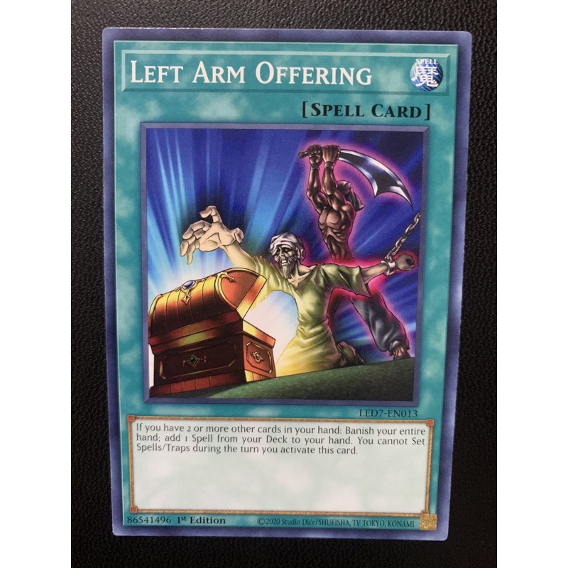 YuGiOh - Left Arm Offering (TCG) | Shopee Philippines