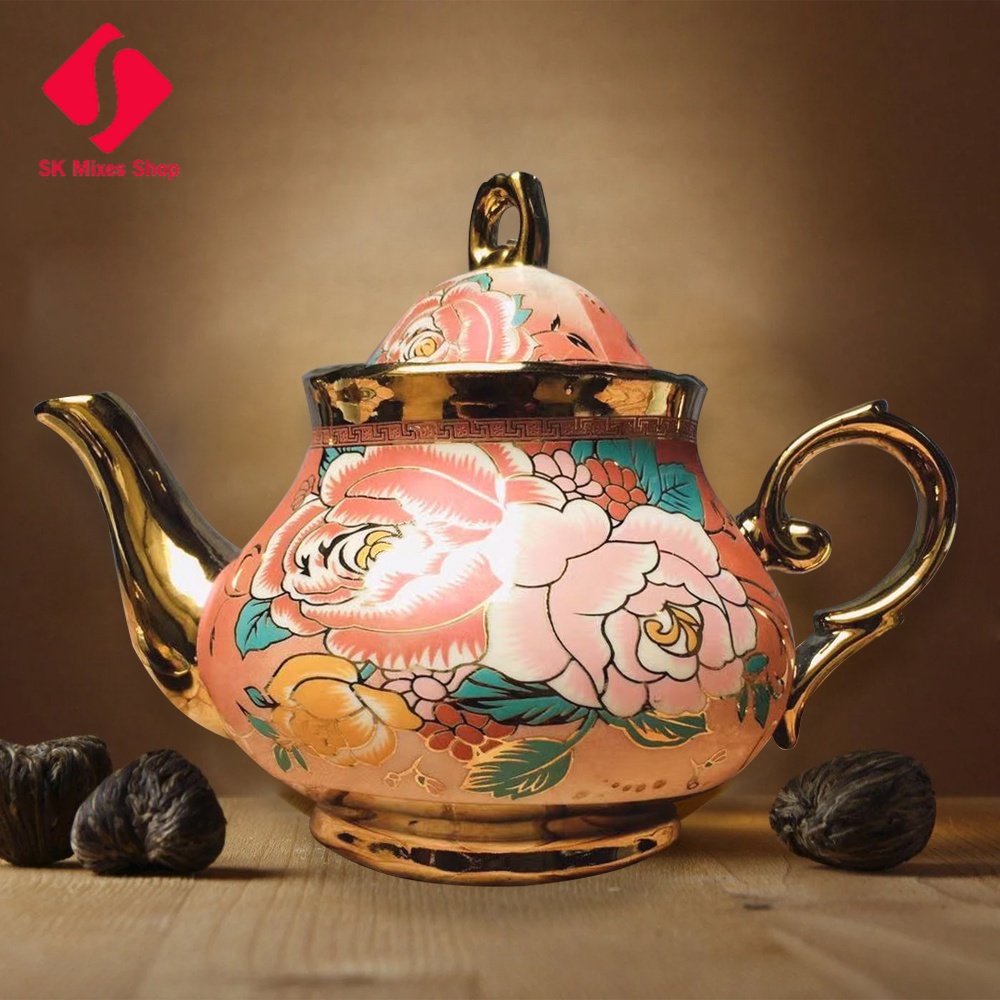 European Fantasy Teacup and Teapot Set Ceramic Tea Set Porcelain Teapot ...
