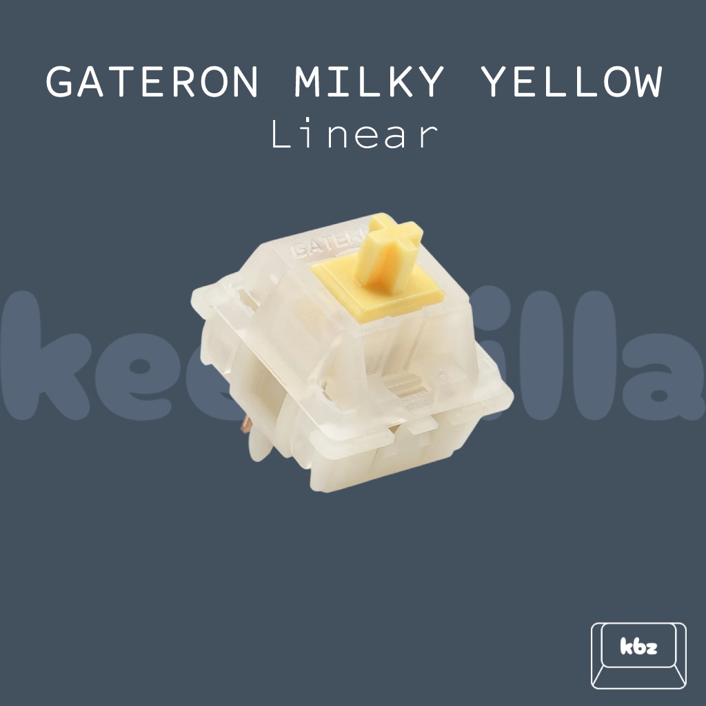 Gateron Milky Yellow Linear Switch Mechanical Keyboard Switch 5 pins 10 ...