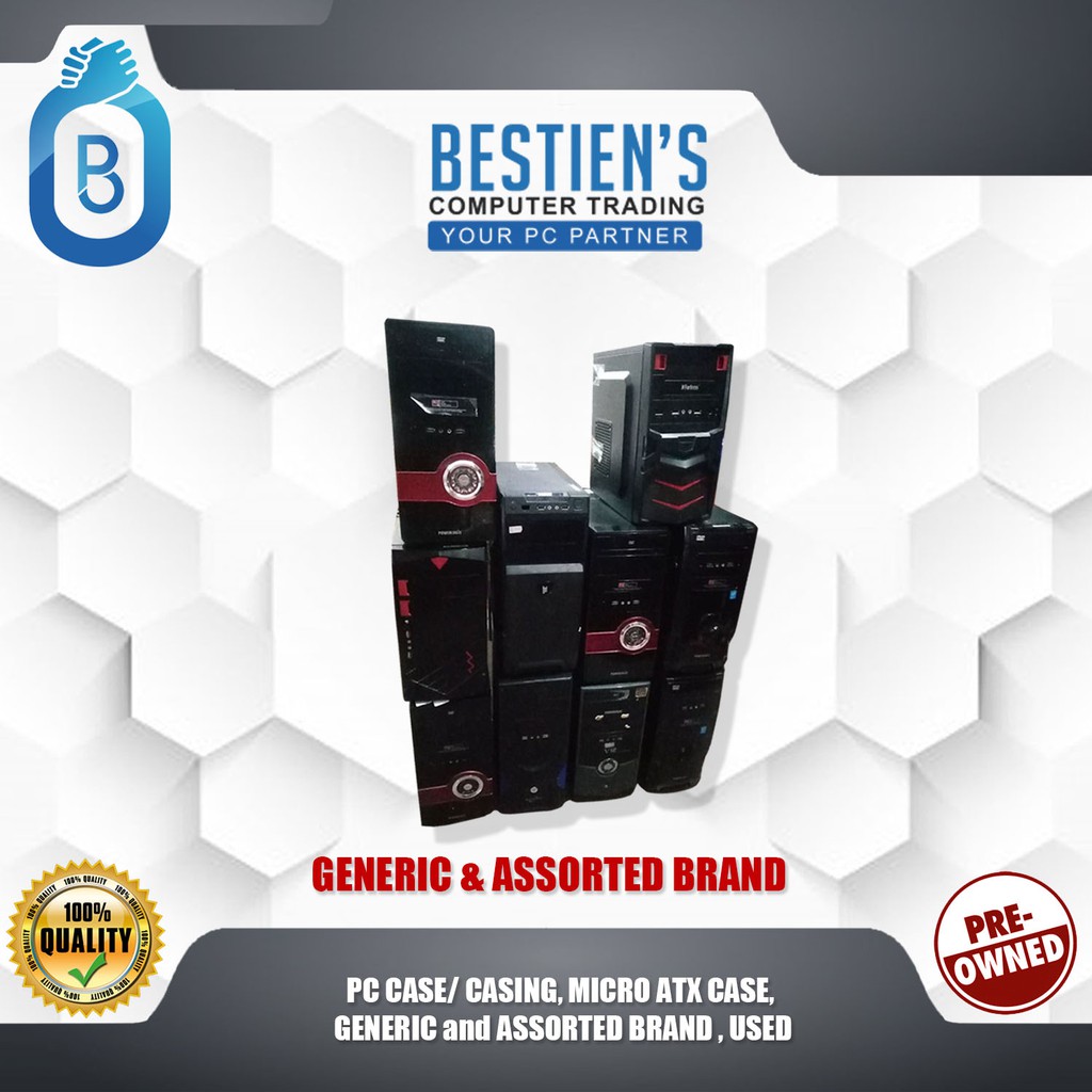 PC CASE/ CASING, MICRO ATX CASE, GENERIC and ASSORTED BRAND , USED ...
