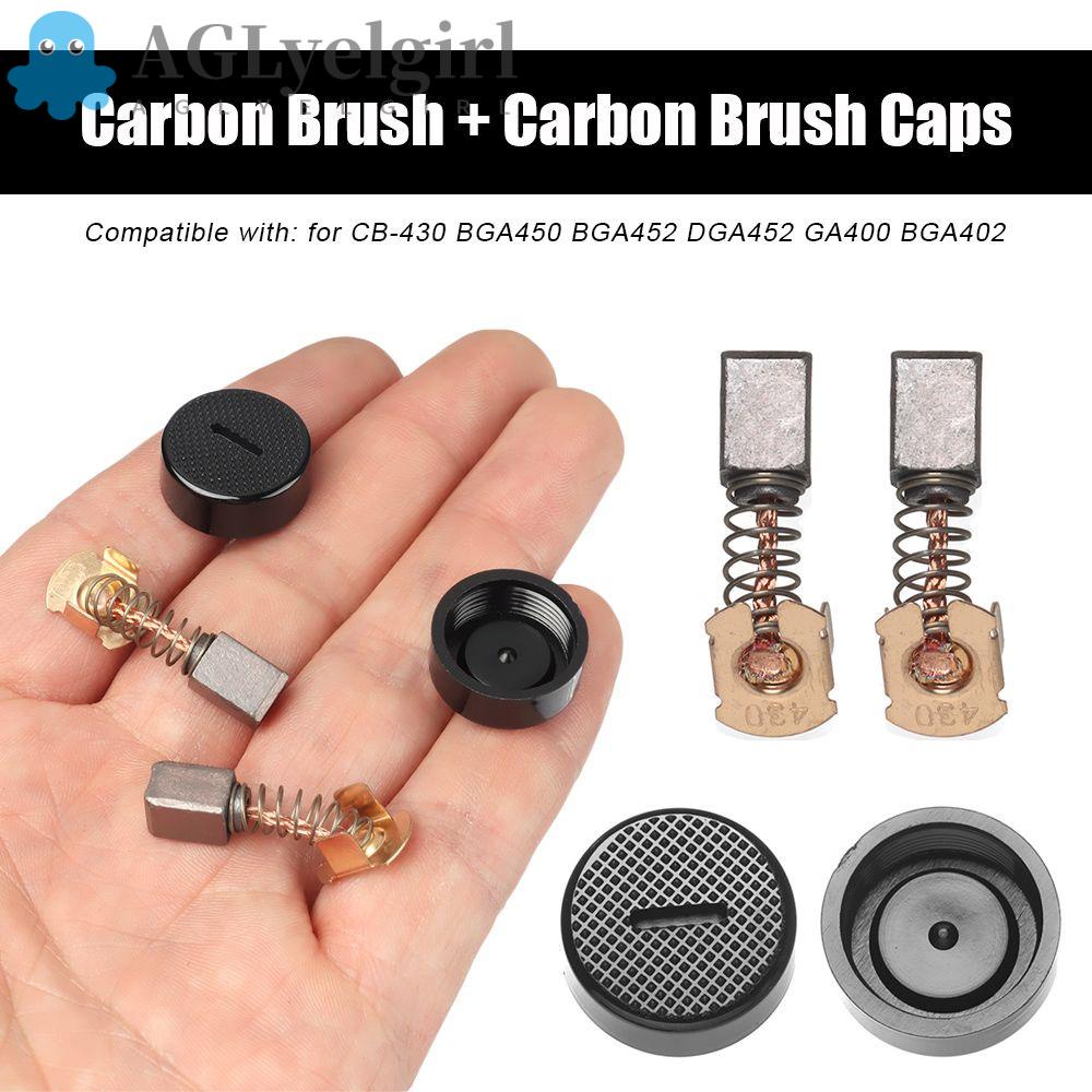 AGLYELGIRL 2pcs Carbon Brush Cap New For CB-430 Makita BGA450 BGA452 ...