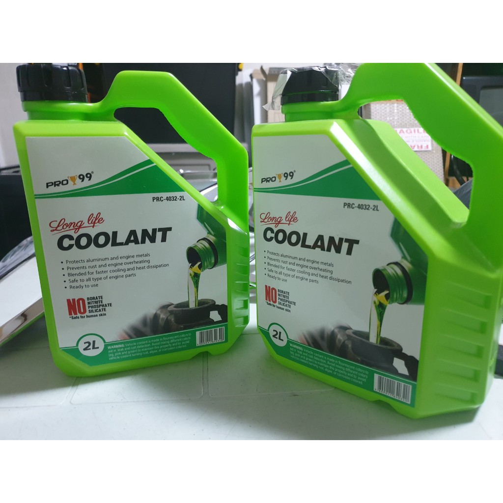 Pro 99 Radiator Coolant 2 Liters (Green) | Shopee Philippines
