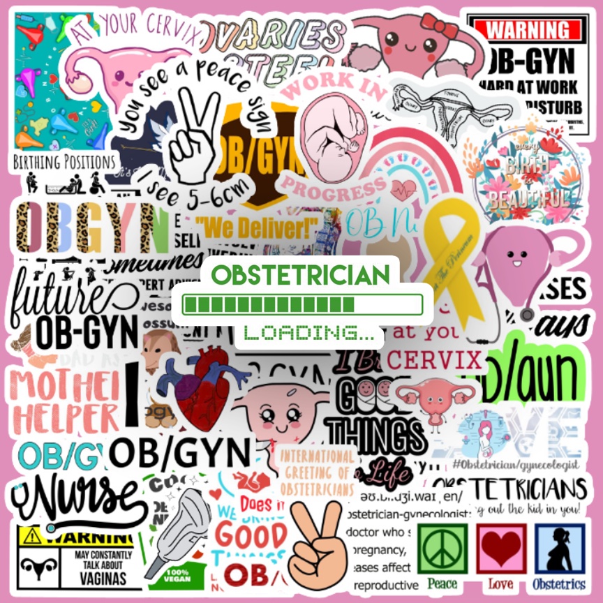 50 pcs. OB GYN stickers | water proof | FUTURE OBSTETRICIAN ...