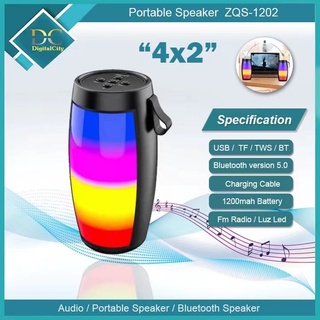 ZQS1201&1202 Wireless Speaker Super Bass Speaker With Rainbow LED Light ...