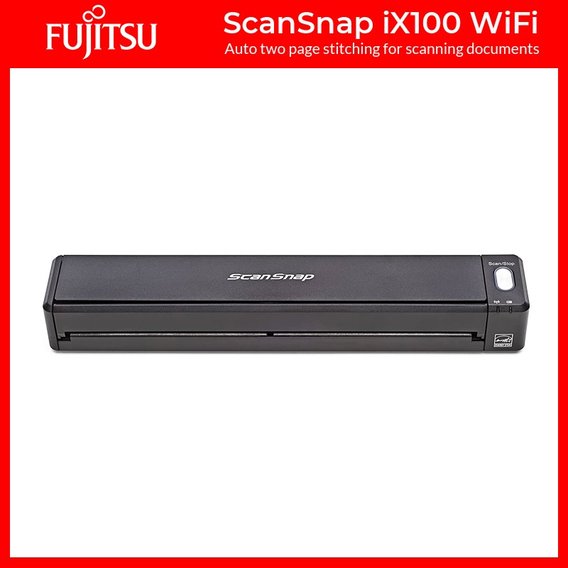 FUJITSU iX100 Scanner WiFi Image Wireless ScanSnap Portable Scanner ...