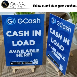 R.A SINTRABOARD GCASH CASH IN LOAD AVAILABLE HERE SIGNAGE. 5" X 7 ...