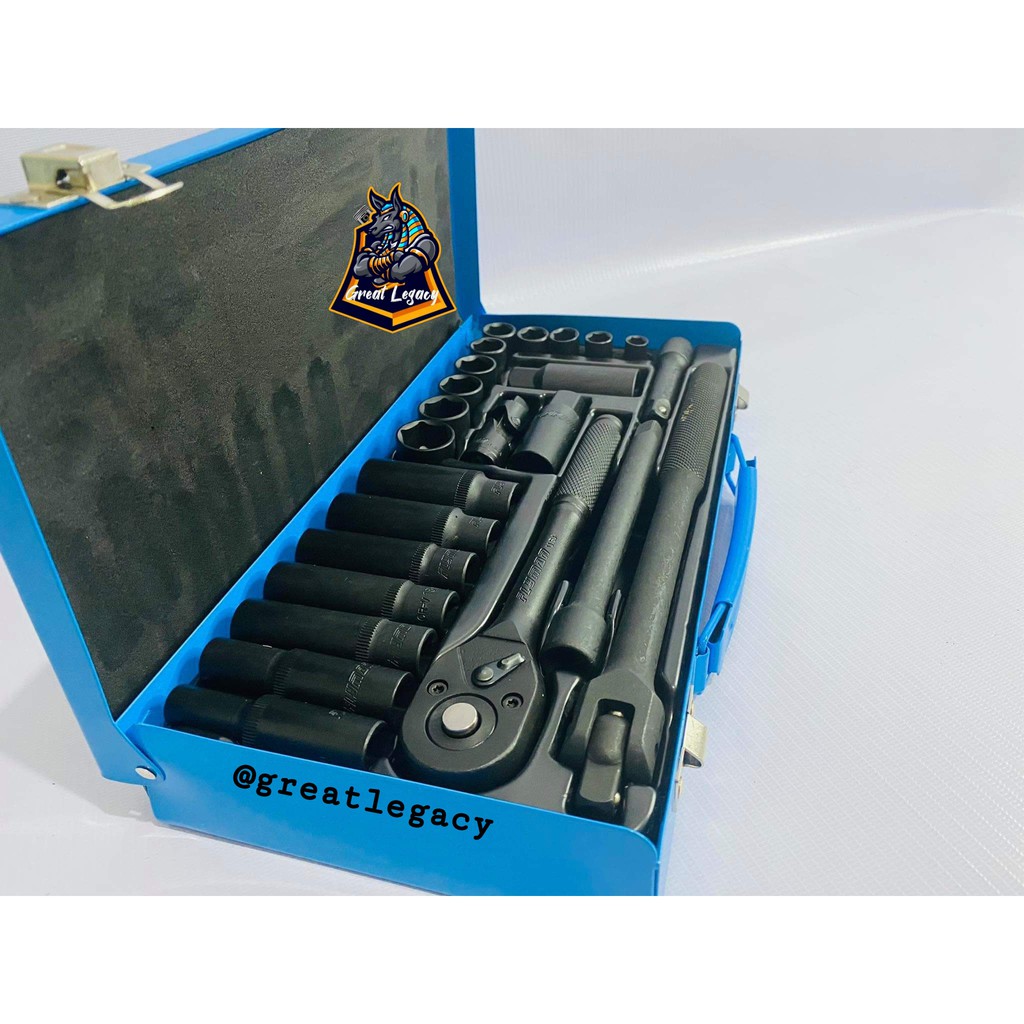 Flyman 24 Pcs. 3/8" Drive Socket Wrench Set 6 Point (Hex Type) | Shopee Philippines