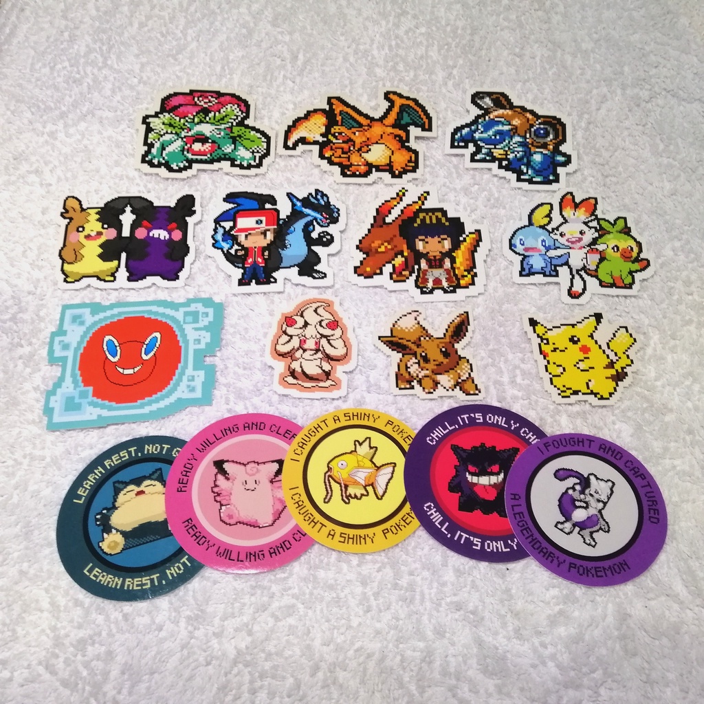 Pixel Pokemon Stickers | Shopee Philippines