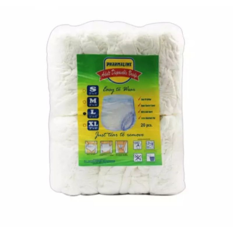 Pharmaline Adult Diaper Pull Up Large 20's | Shopee Philippines