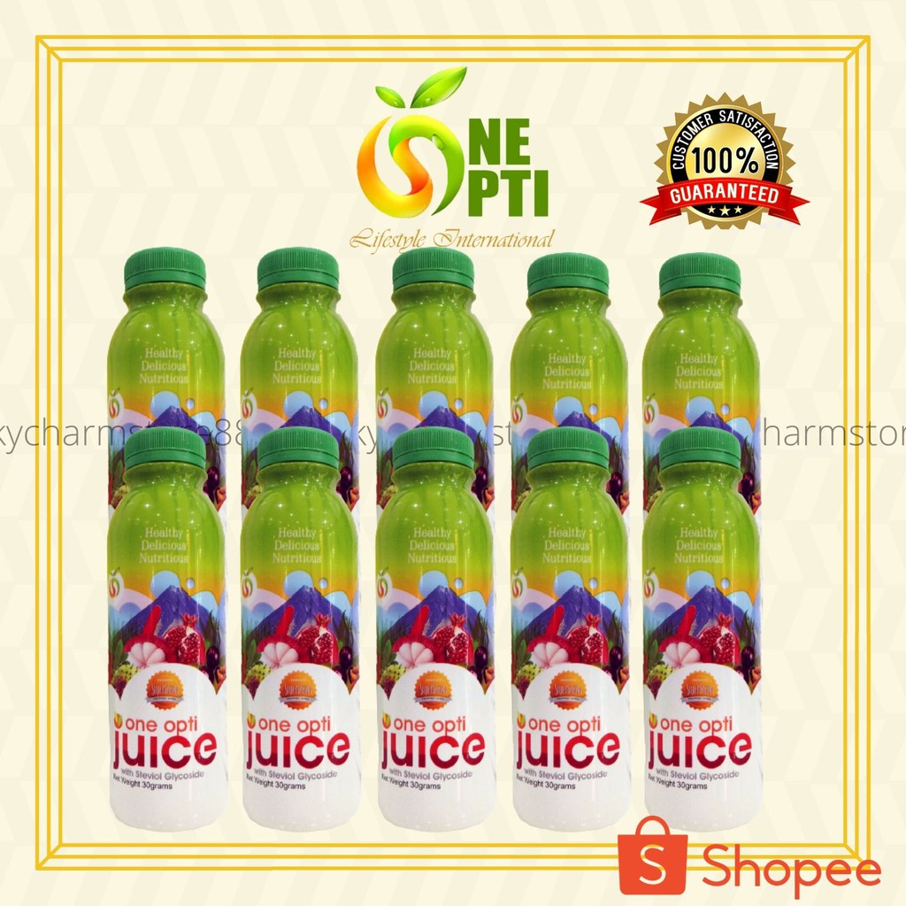 10 BOTTLES ONE OPTI JUICE with Steviol Glycoside (New Packaging ...
