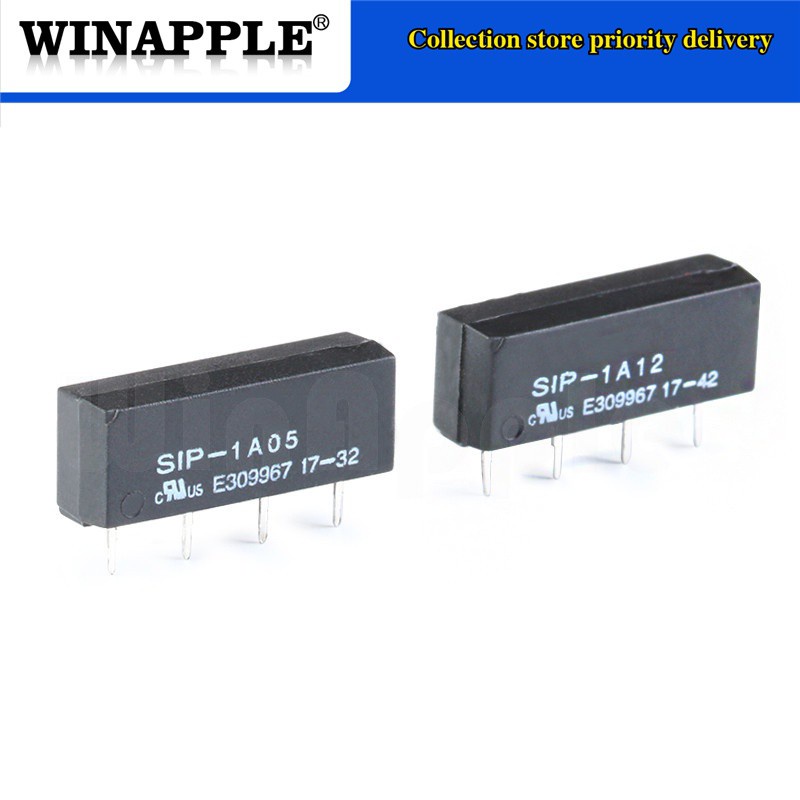 5pcs/lot 5V 12V Reed Relay Switch Module SIP-1A05 SIP-1A12 4PIN 4-Pin ...