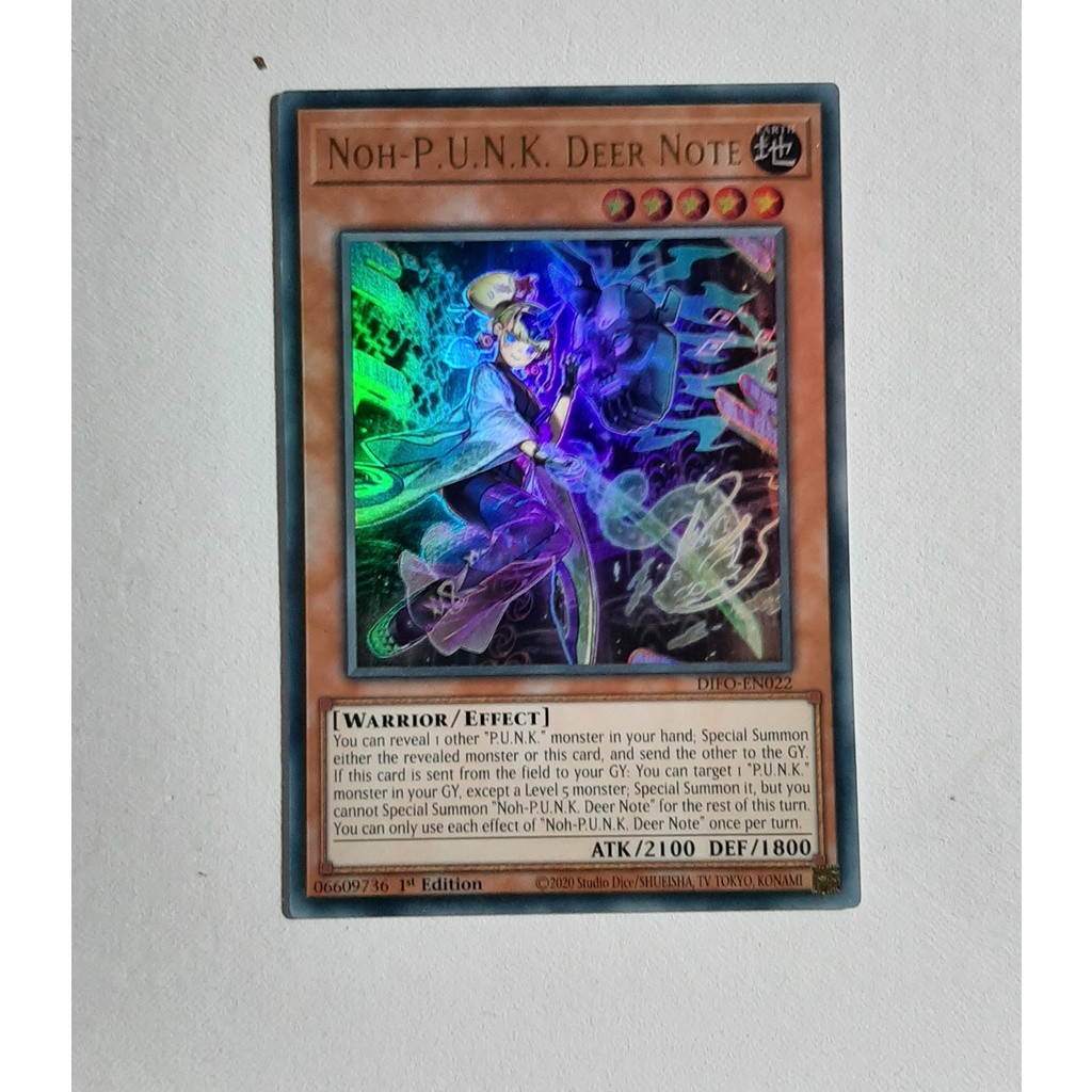 Yugioh Card DIFO-EN022 - Noh P.U.N.K. Deer Note - Ultra Rare - 1st ...