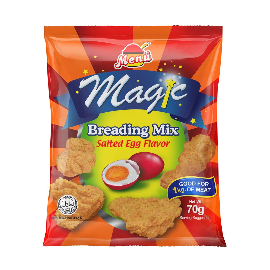 Menu Magic Breading Mix Salted Egg Flavor 70g x 6 packs | Shopee ...