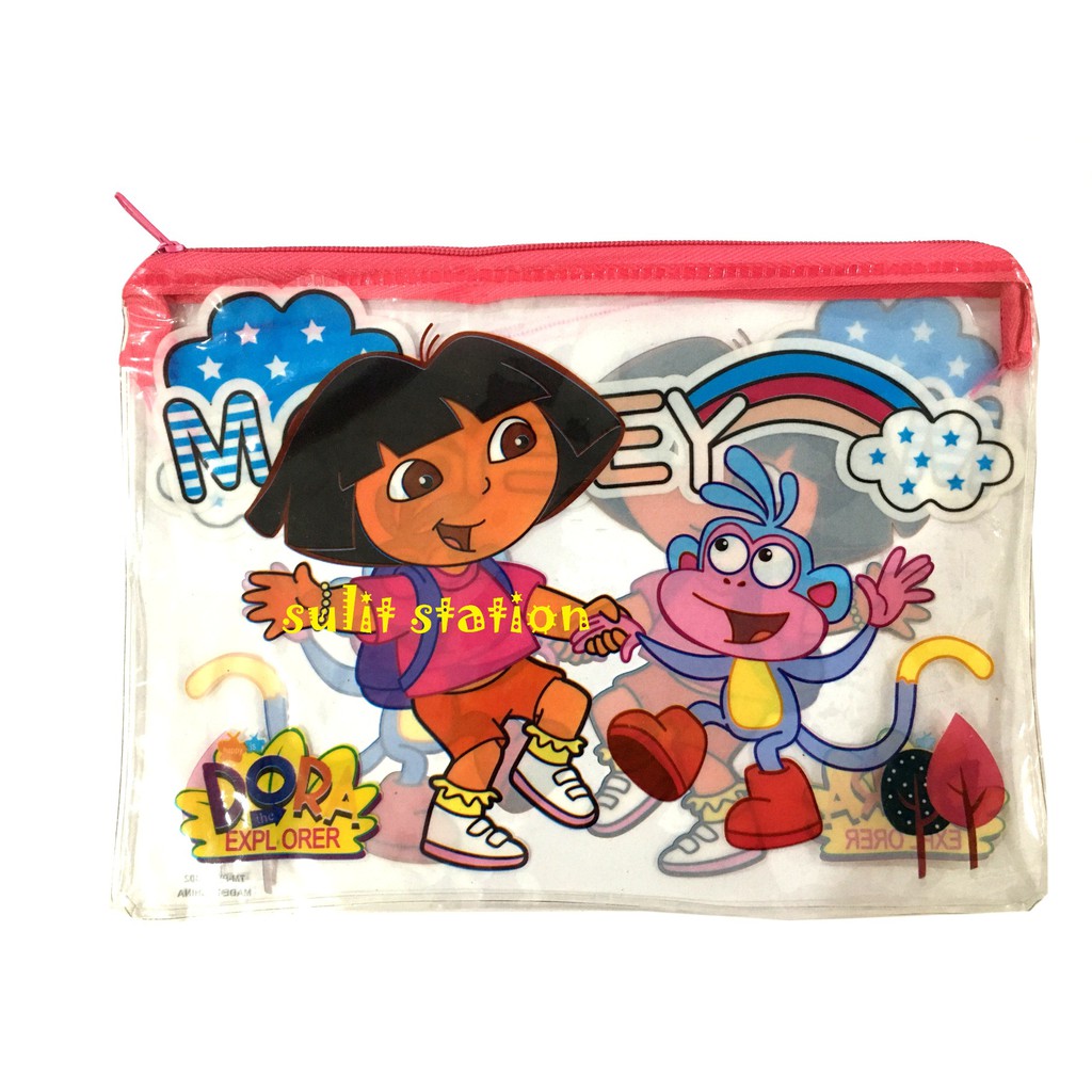DORA THE EXPLORER CLEAR ENVELOPE PENCIL CASE POUCH themed party ...
