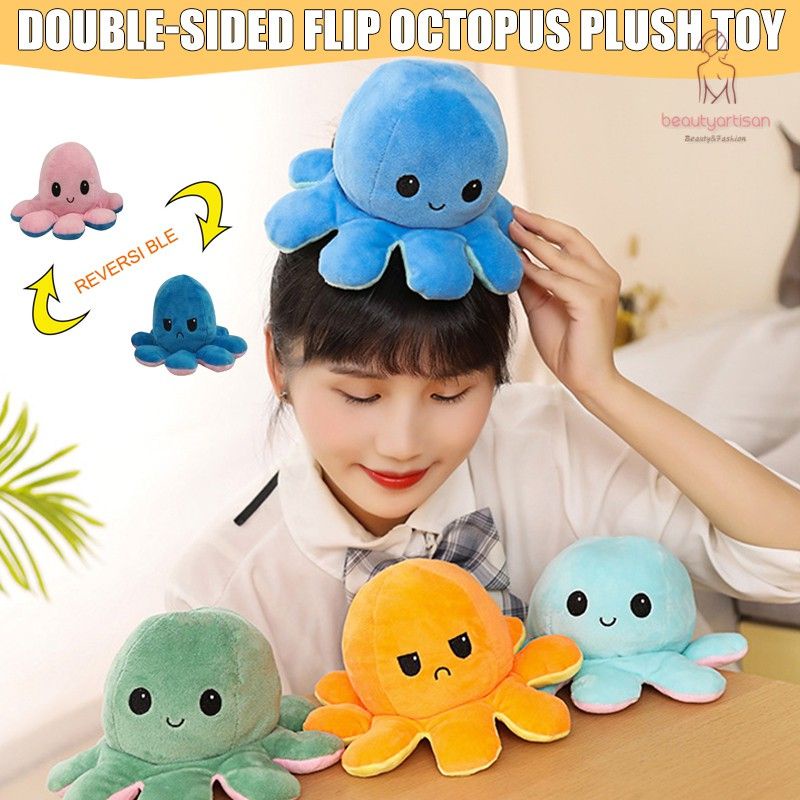 Octopu Plush Toy cute Doll Double-sided Flip Plush Octopu Toy | Shopee ...