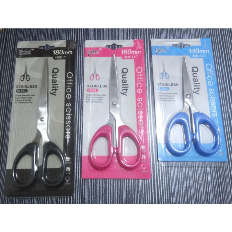 Excel stainless scissor(color may vary) | Shopee Philippines
