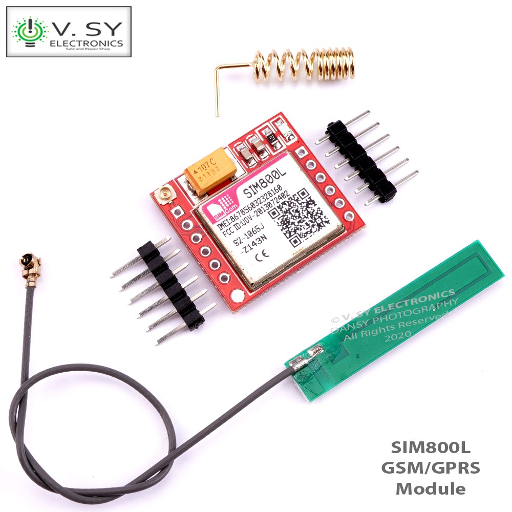 Sim800l Gprs Gsm Module Board Micro Sim Card Core Wireless With Antenna