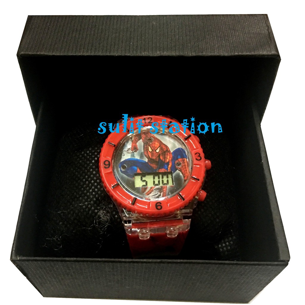 SUPER HERO AVENGERS SPIDERMAN SPIDER MAN GLOW LED LIGHTS BOY FASHION ...