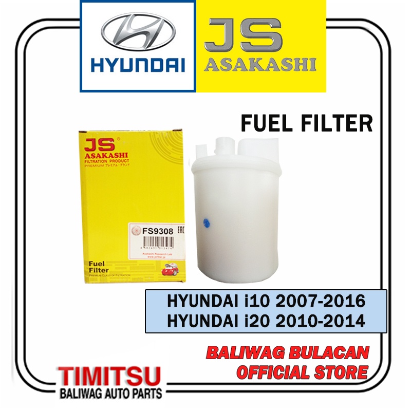 FUEL FILTER HYUNDAI i10 2007-2016 i20 2010-2014 JS ASAKASHI FS-9308 ...