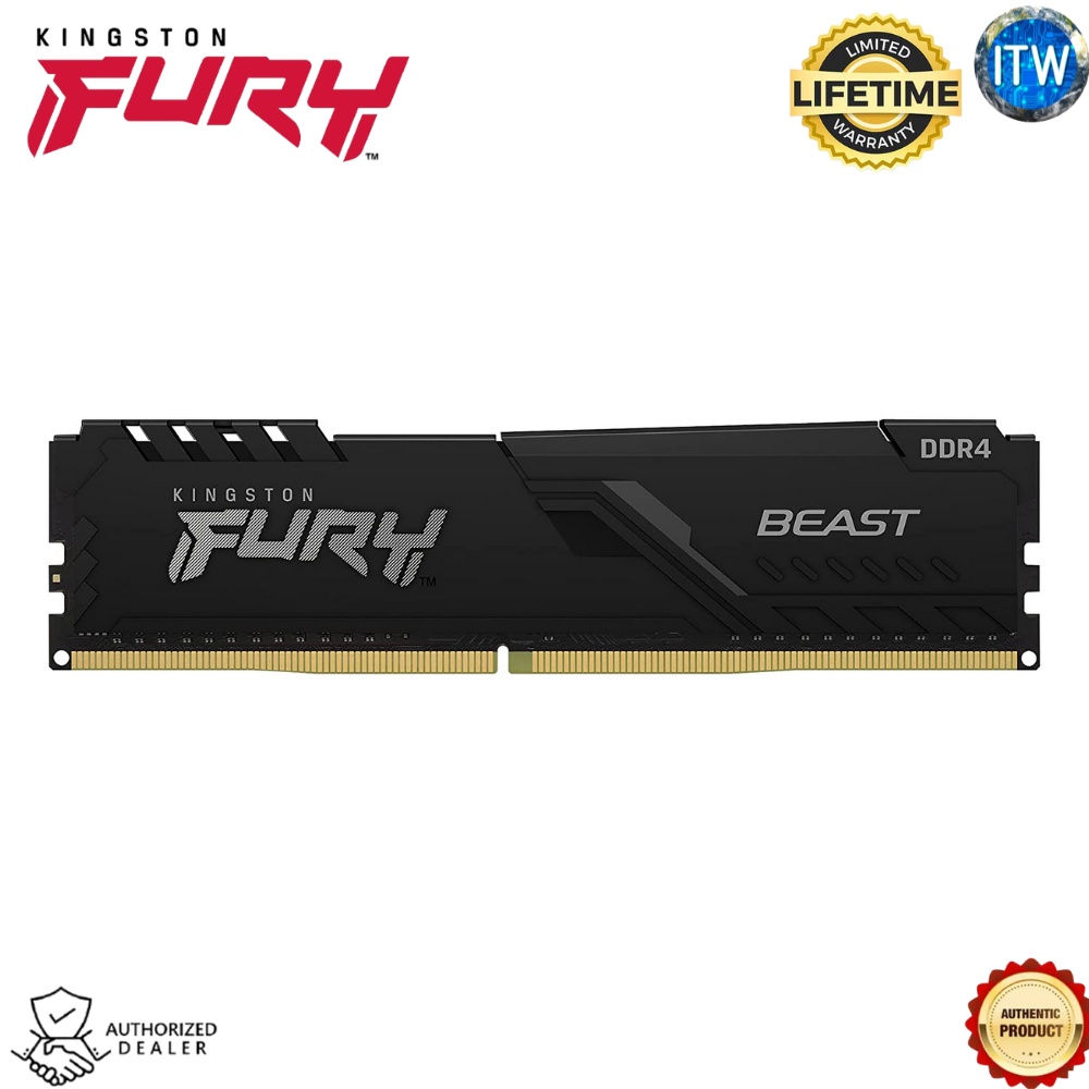 Kingston Fury Beast Memory | 8GB | 3200MHz | DDR4 | CL16 | Black (KF432C16BB/8) | Shopee Philippines