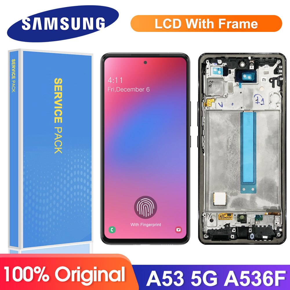 Original 6.5'' A53 5G Display Screen with Frame, for Samsung Galaxy A53 ...