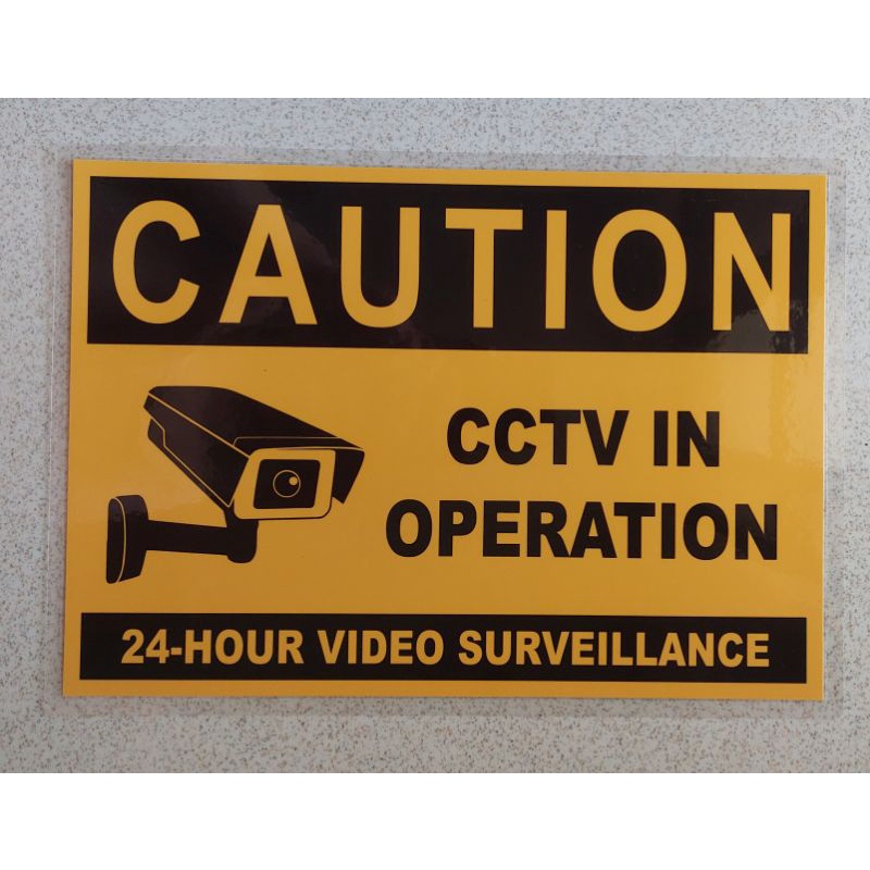 Caution CCTV in Operation Sign / Signage, Laminated A4 Size | Shopee ...