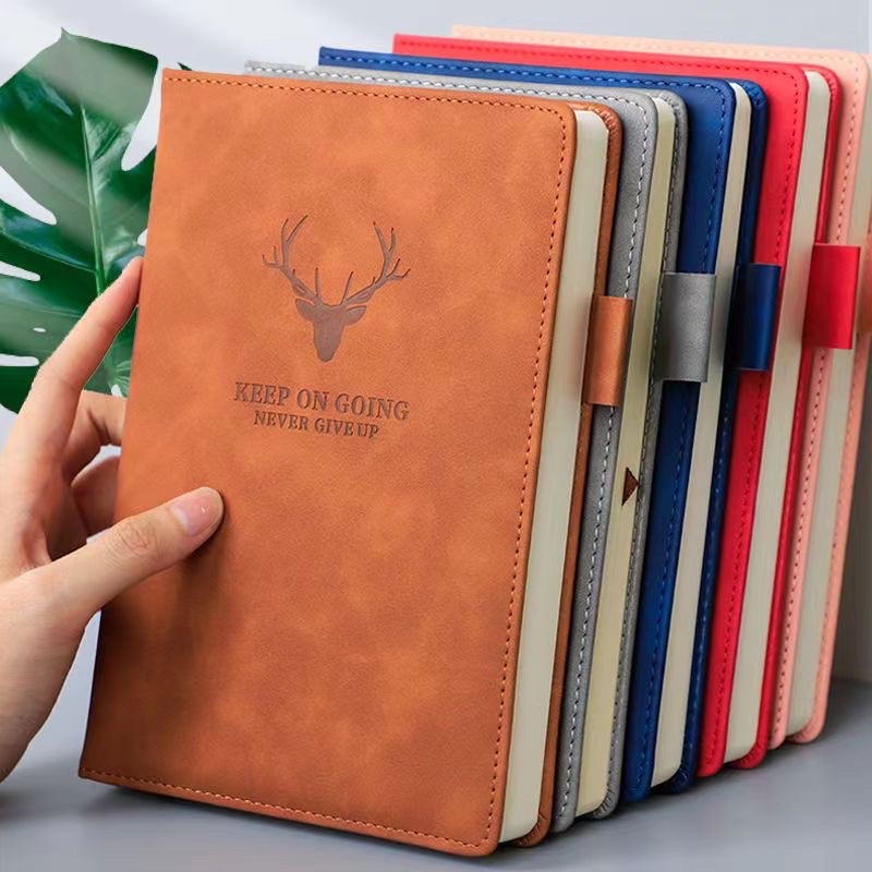LSY Sheep head leather Notebook big thick Notebook college notebook ...
