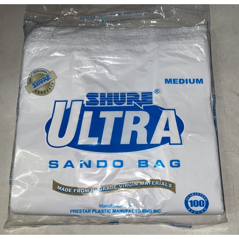 100pcs Medium SHURE Ultra Plastic Sando Bag | Shopee Philippines
