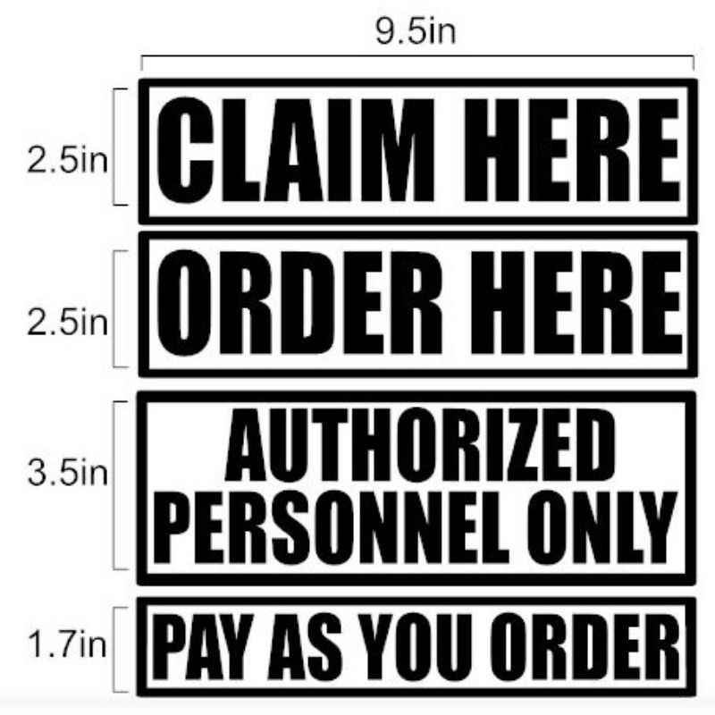 SIGNAGE STICKER CLAIM HER,ORDER HERE ETC CUTOUT STICKER | Shopee ...