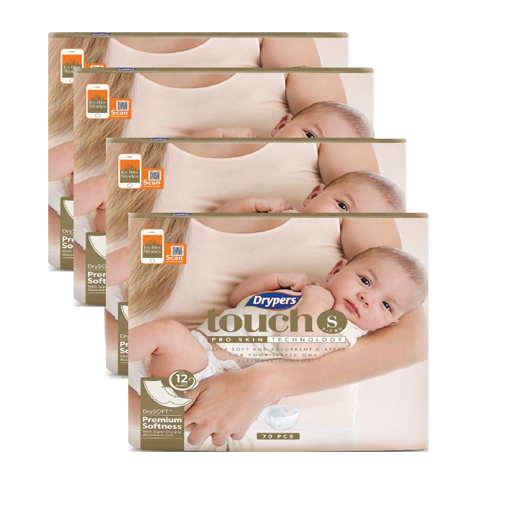 Drypers Touch Mega Pack S 70 Pack of 4 | Shopee Philippines