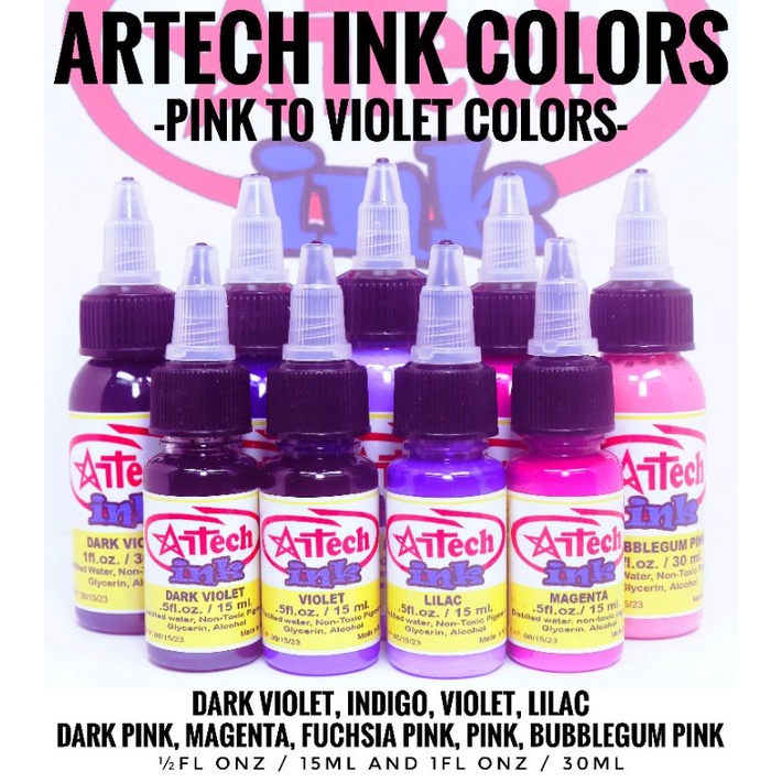 ARTECH INK COLORS [PINK TO VIOLET COLORS] (Originally Filipino Made ...