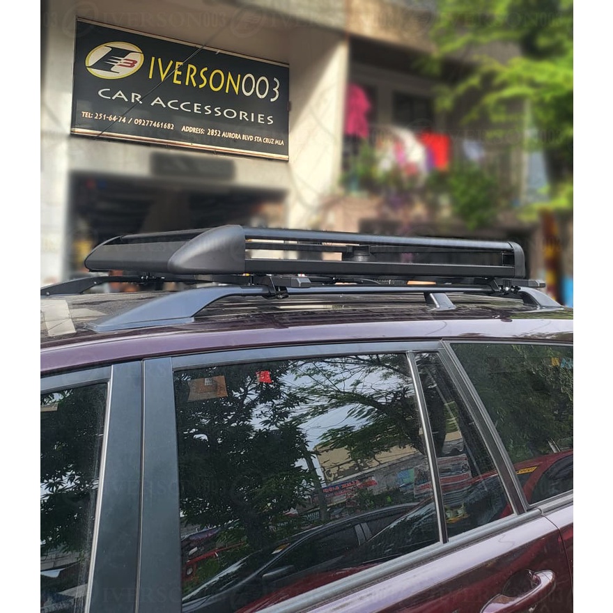 38x50 Black Double Wall Roof Rack Luggage Rack with Clip Type Crossbar ...