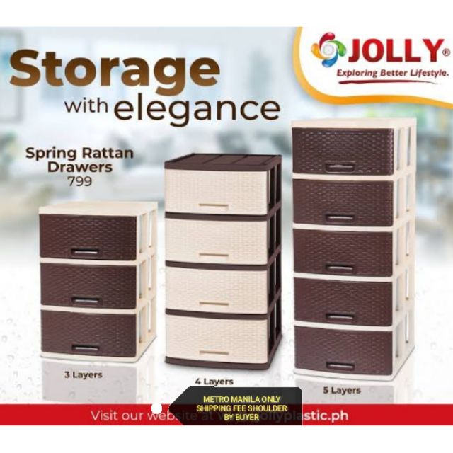 Rattan drawer 5layer jolly spring durabox(metromanilaonly, sf not ...