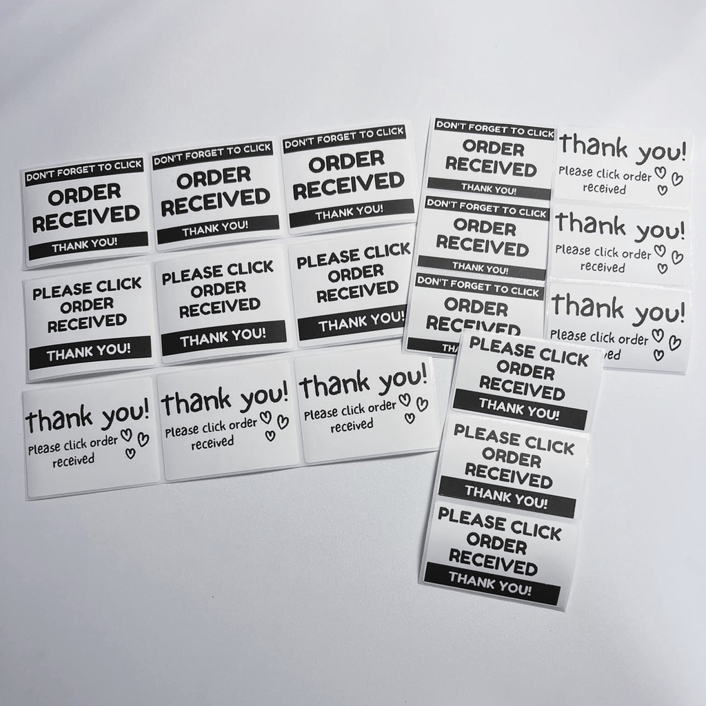 PLEASE CLICK ORDER RECEIVED Customized Thermal Packaging Sticker Label ...