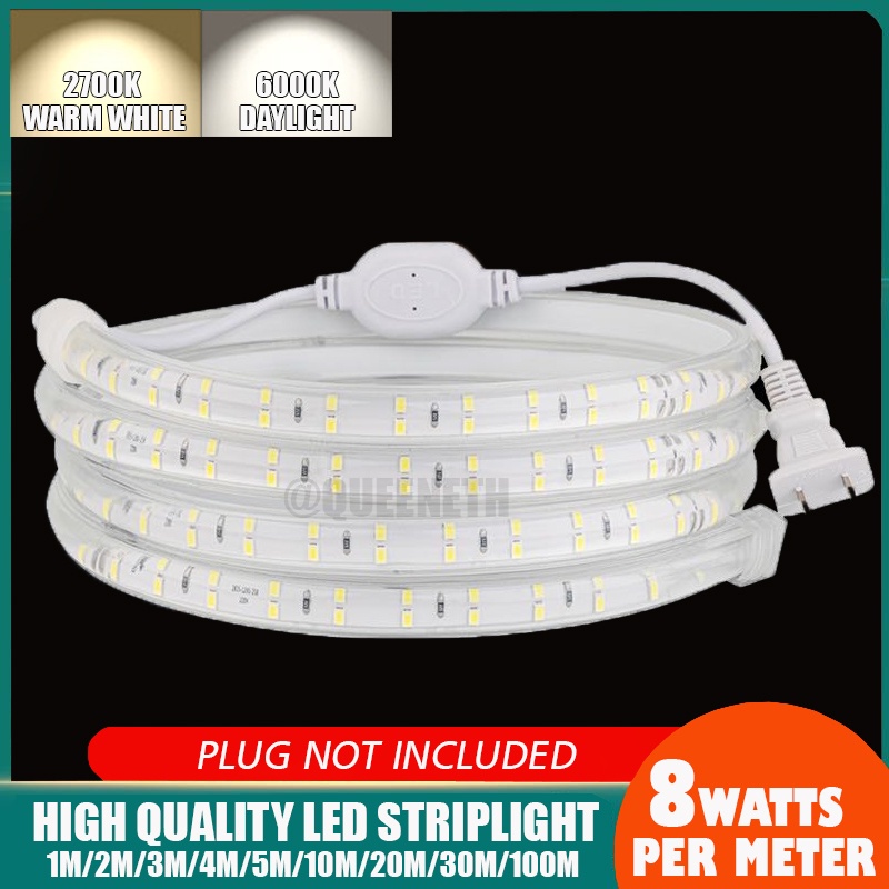 8W Per Meter LED Strip lights 1METER - 5METERS Warm White Light ...