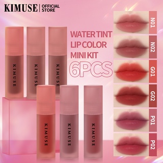 KIMUSE Water Gel Lip Tint 6 Colors Set Highly Pigmented Long Lasting ...