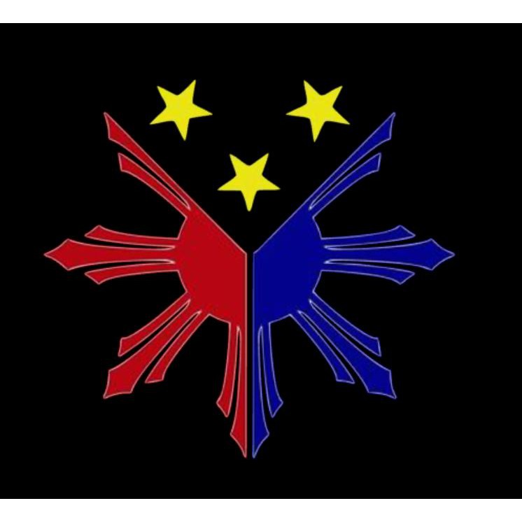 3-color Philippine Flag, sun and stars logo Decal Sticker [ C.O.D ...