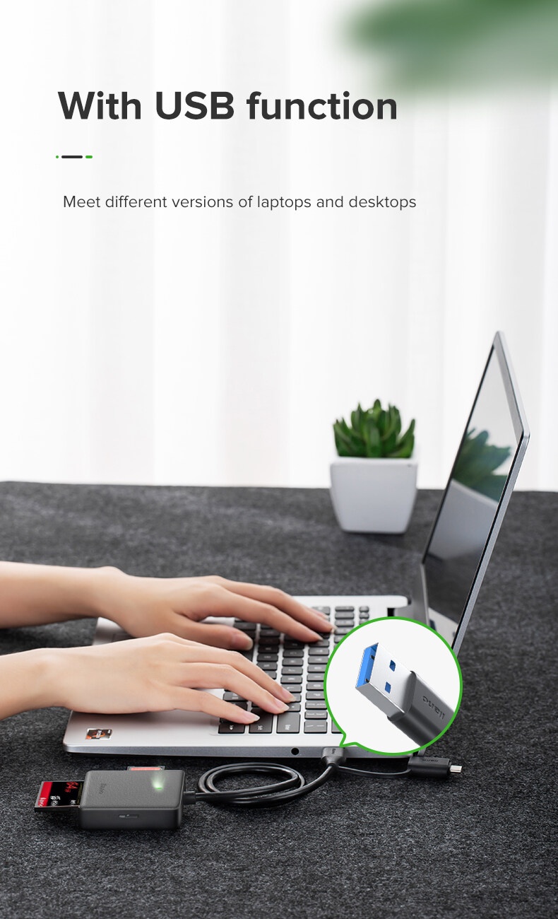 llano 4 in 1 Card Reader Support SD/TF/CF/MS Card Reader USB Hub With ...